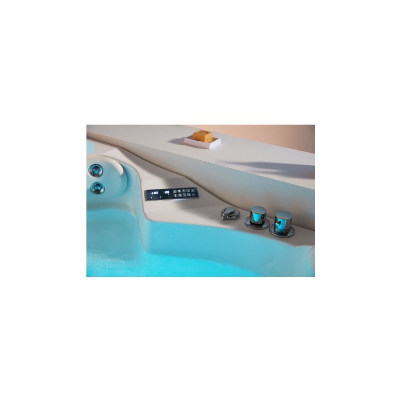 Baignoire balneo d'angle RIVAGE 141C Archipel® 141x141